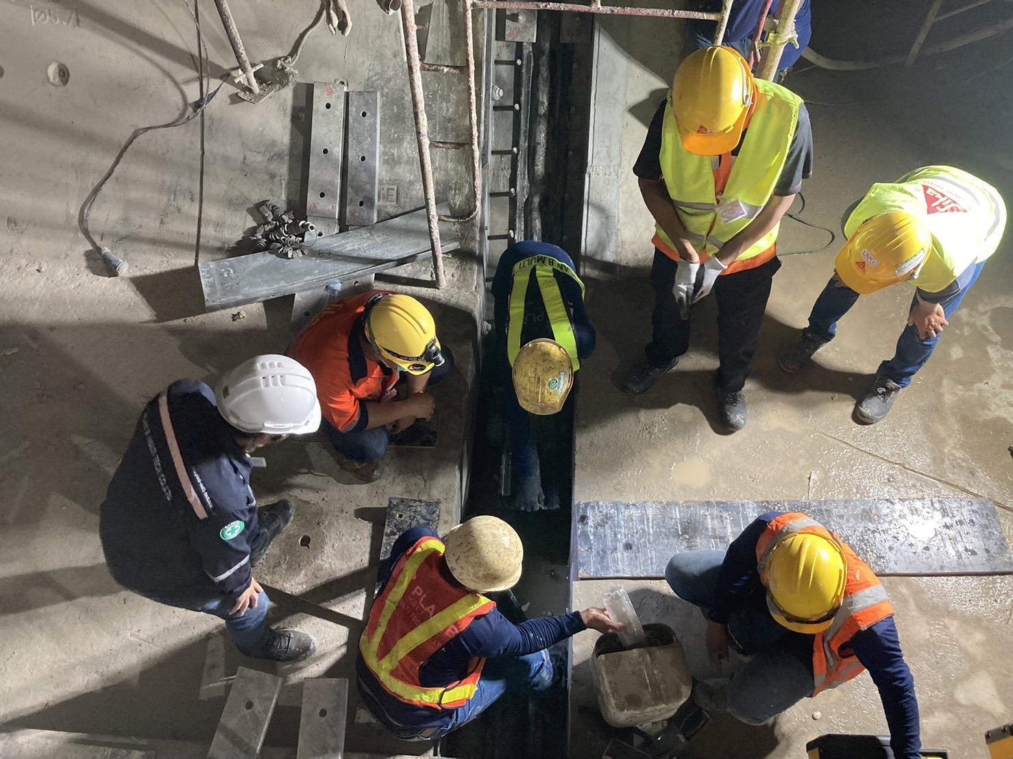 งานเชื่อม Omega Joint อุโมงค์รถไฟ้า MRT - planbmultitech