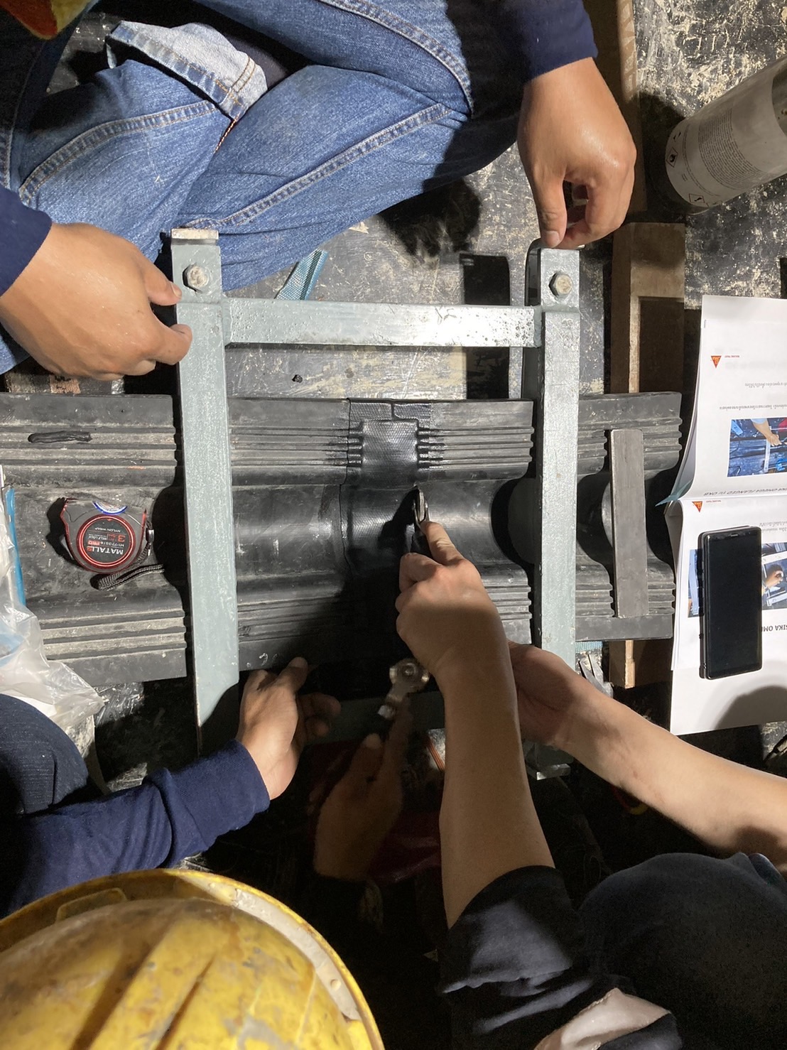 งานเชื่อม Omega Joint อุโมงค์รถไฟ้า MRT - planbmultitech