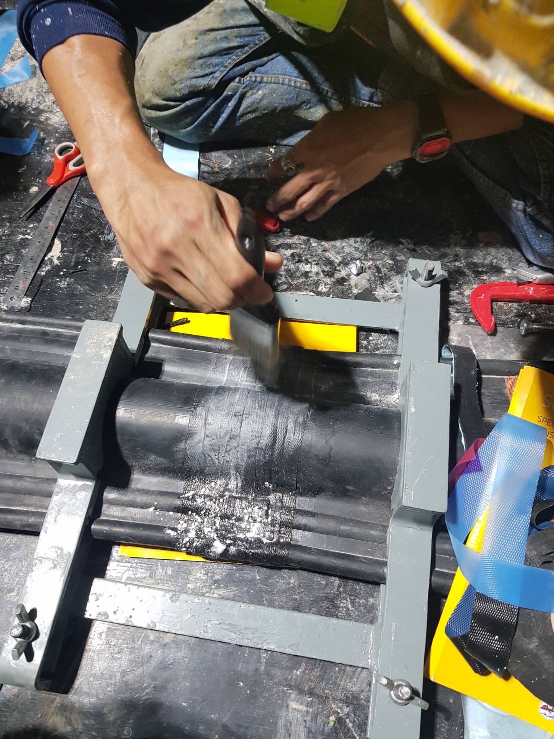 งานเชื่อม Omega Joint อุโมงค์รถไฟ้า MRT - planbmultitech