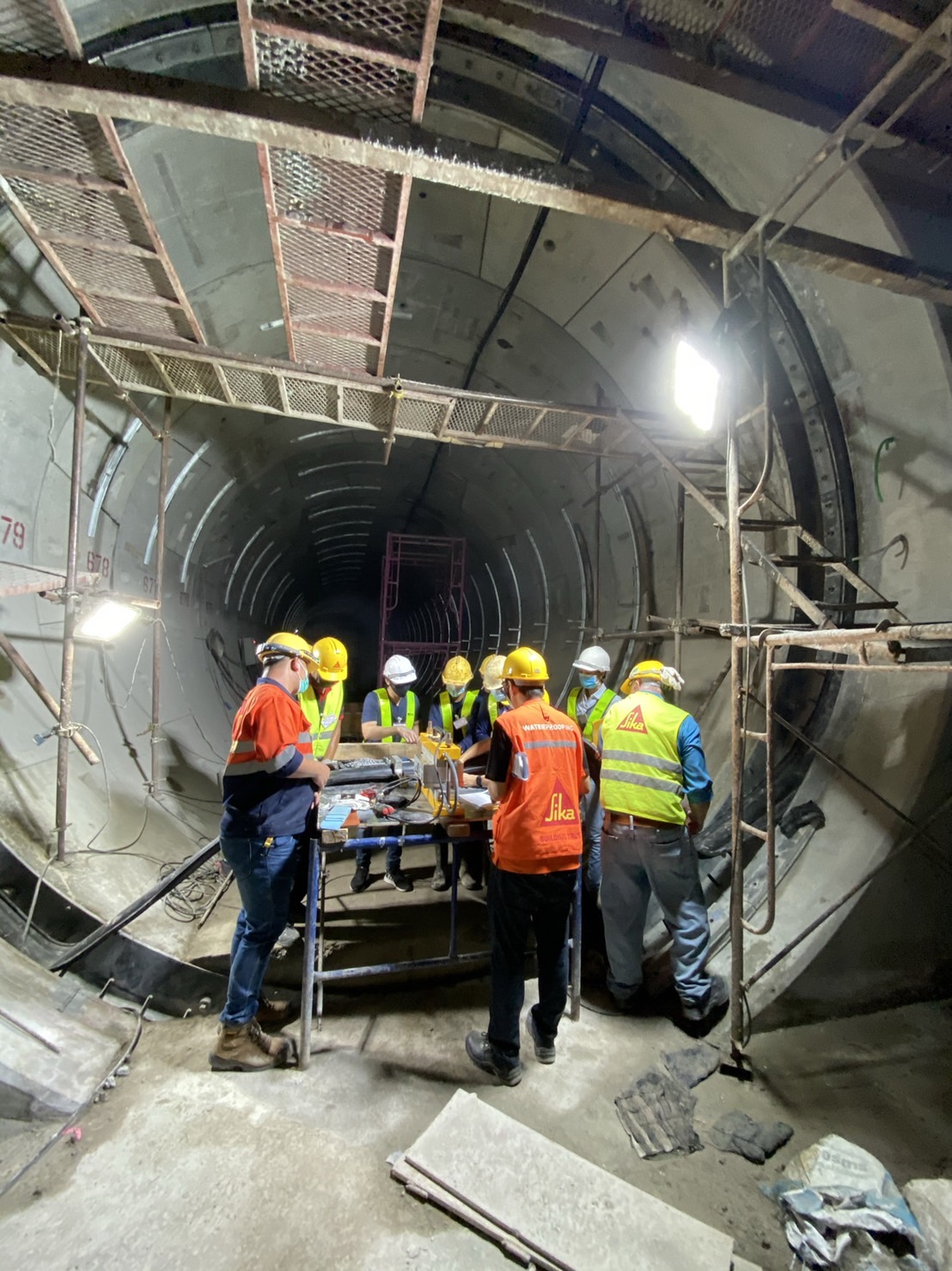 งานเชื่อม Omega Joint อุโมงค์รถไฟ้า MRT - planbmultitech